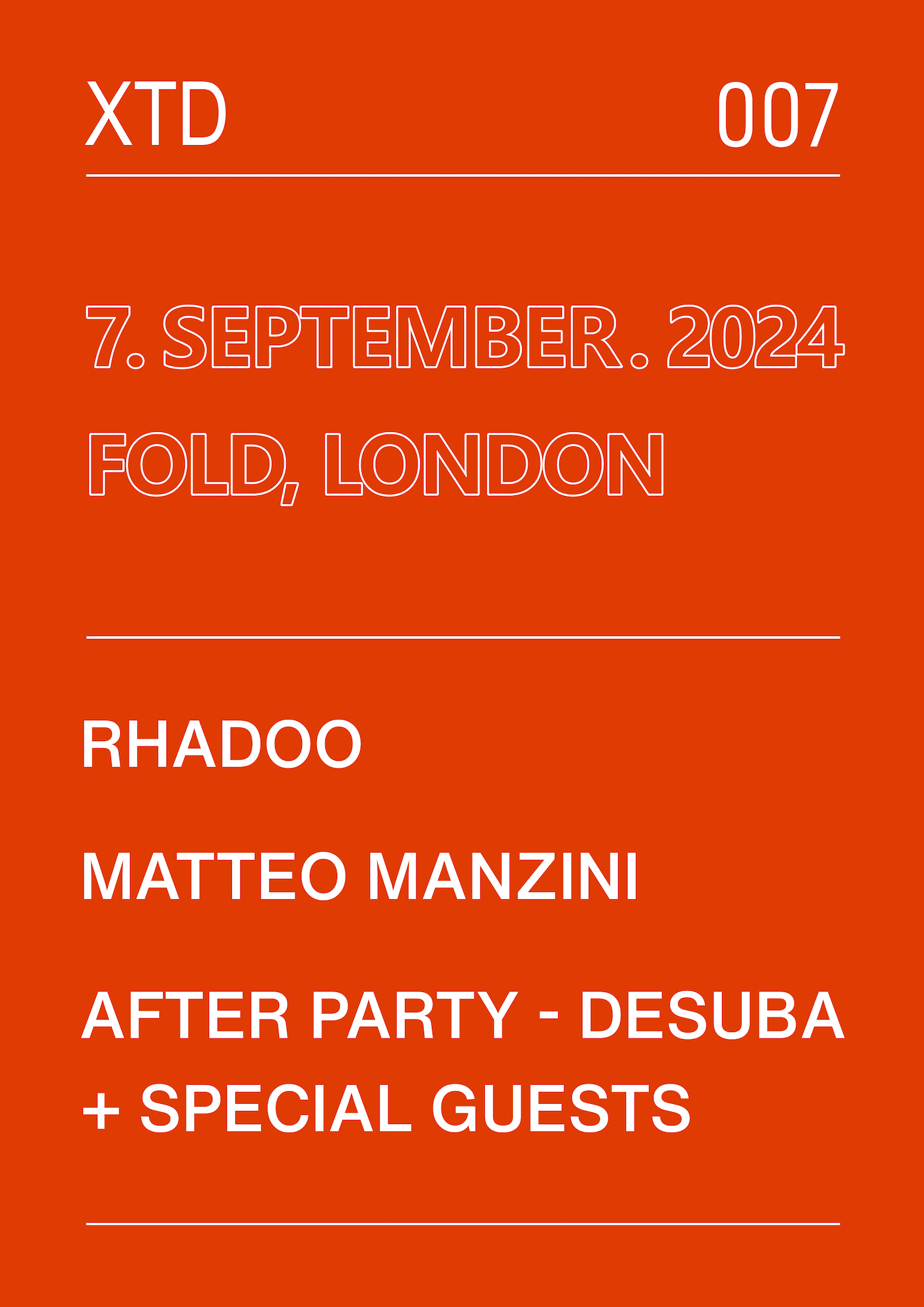 XTD - 007 - Rhadoo (6hr Set)