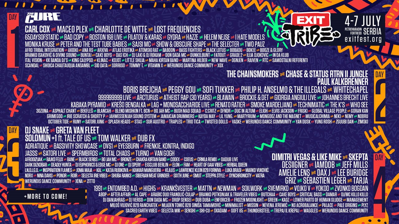 Exit Festival 2019 Official Event at Petrovaradin Fortress Novi Sad Serbia