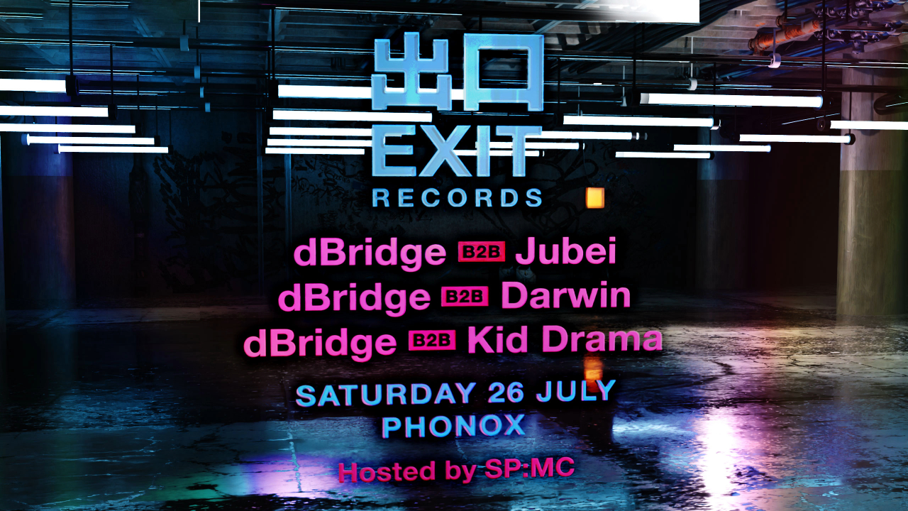 Exit Records: dBridge, Kid Drama, Jubei, Darwin, SP:MC